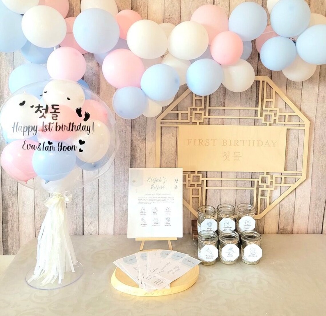 Korean Doljabi Board Diy Editable Sign Template for Dohl Party ...