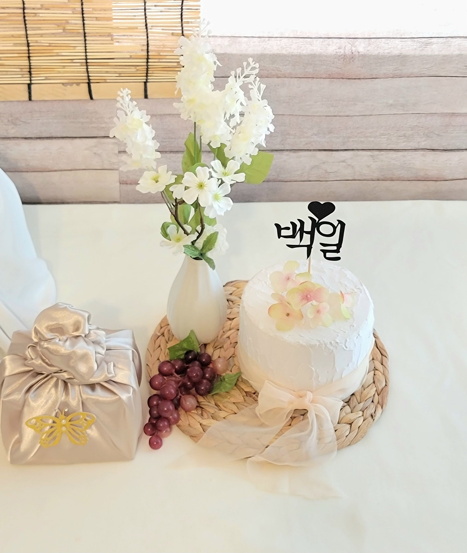 Korean Dohl Cake Topper for One Year Birthday100day Topper for Girl ...