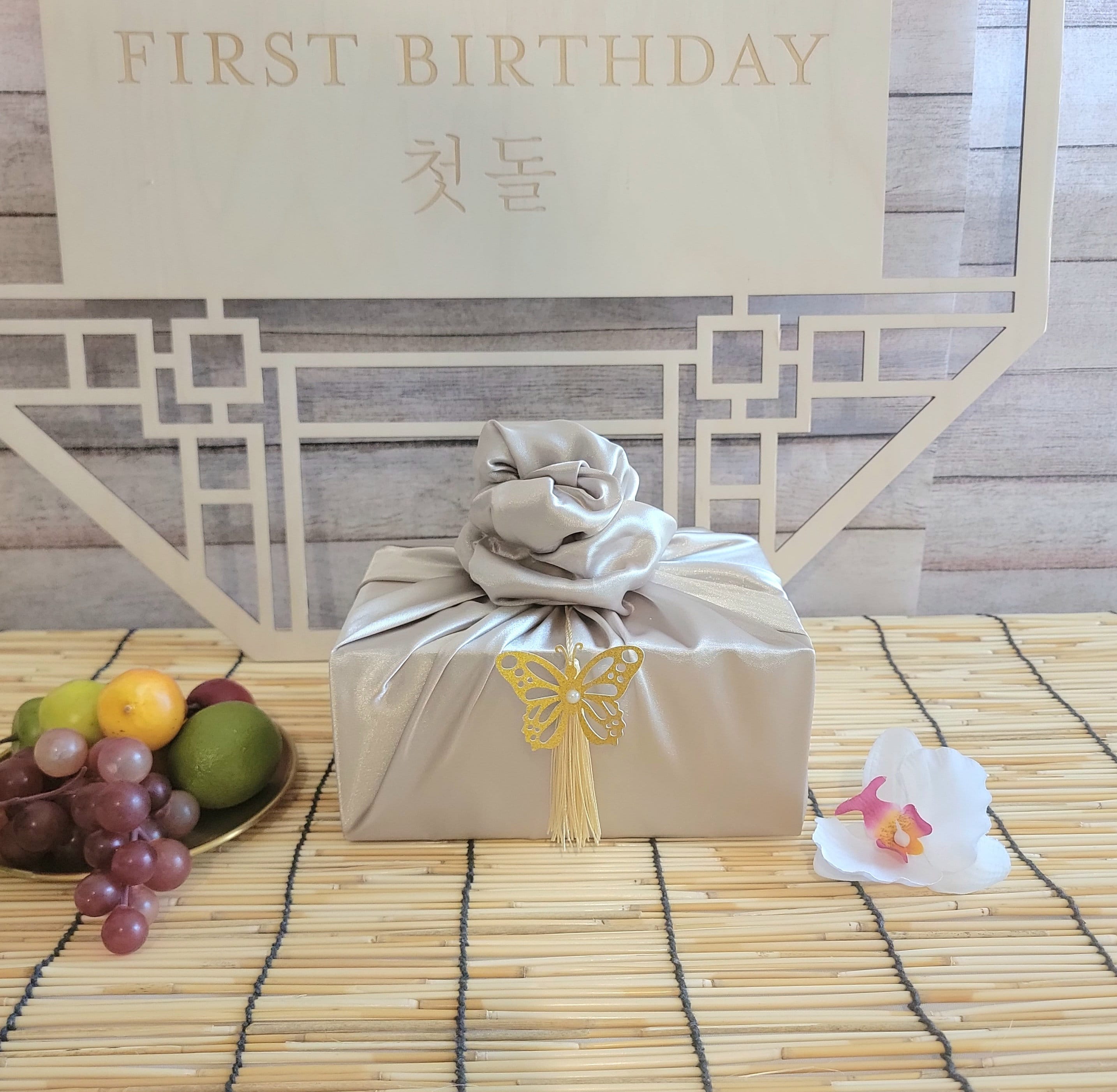 Bojagi Gift Box Wrap for Korean 1st Birthday Baek Il Decoration Dohl ...