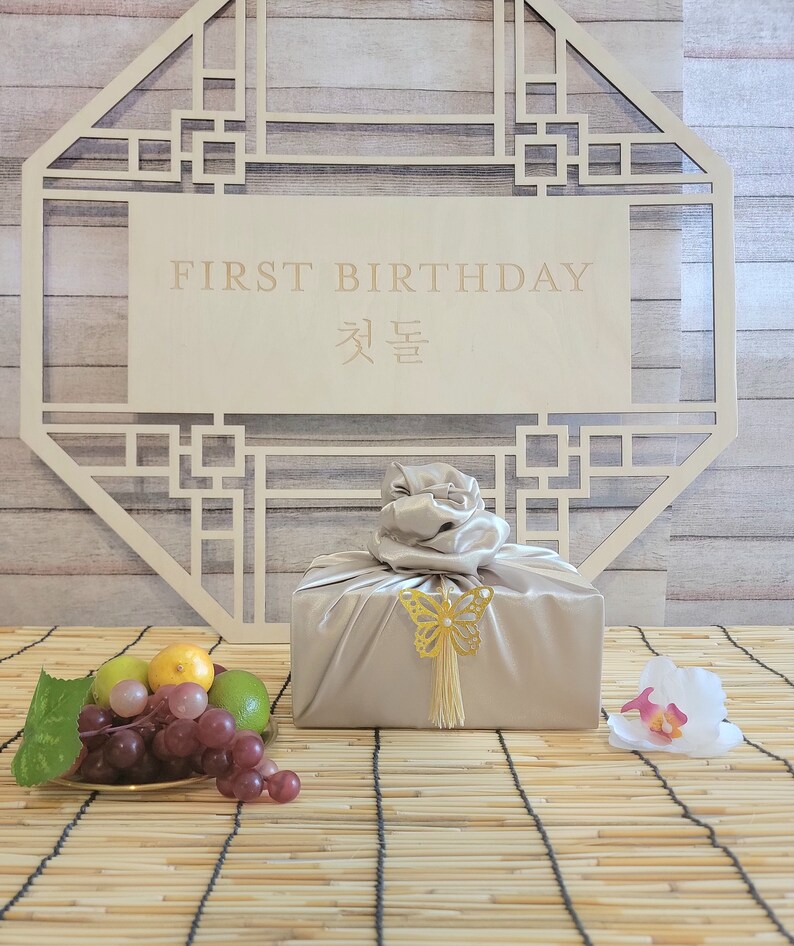 Bojagi Gift Box Wrap for Korean 1st Birthday Baek Il Decoration Dohl ...