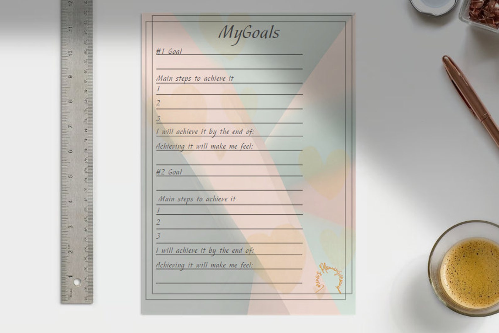 Mygoals - Goal-setting Plan A4 Printable - Etsy