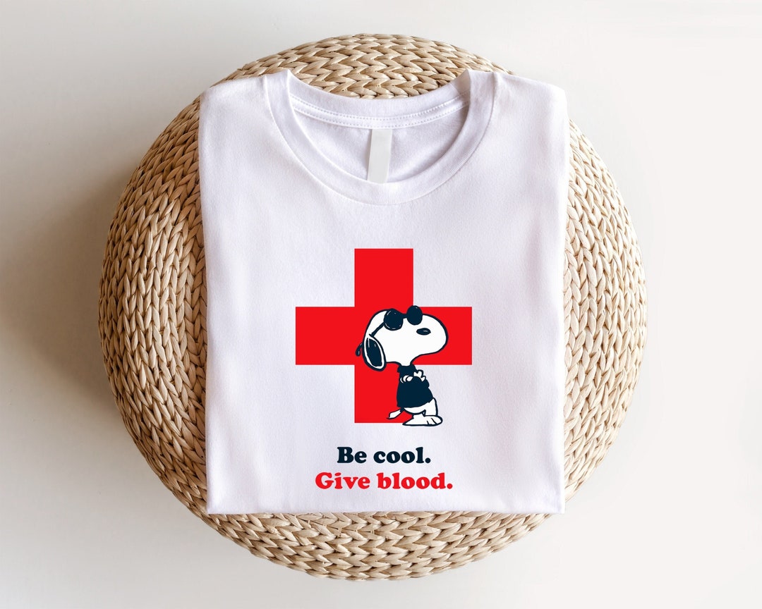 American Red Cross Snoopy Give Blood Shirt snoopy Donate - Etsy