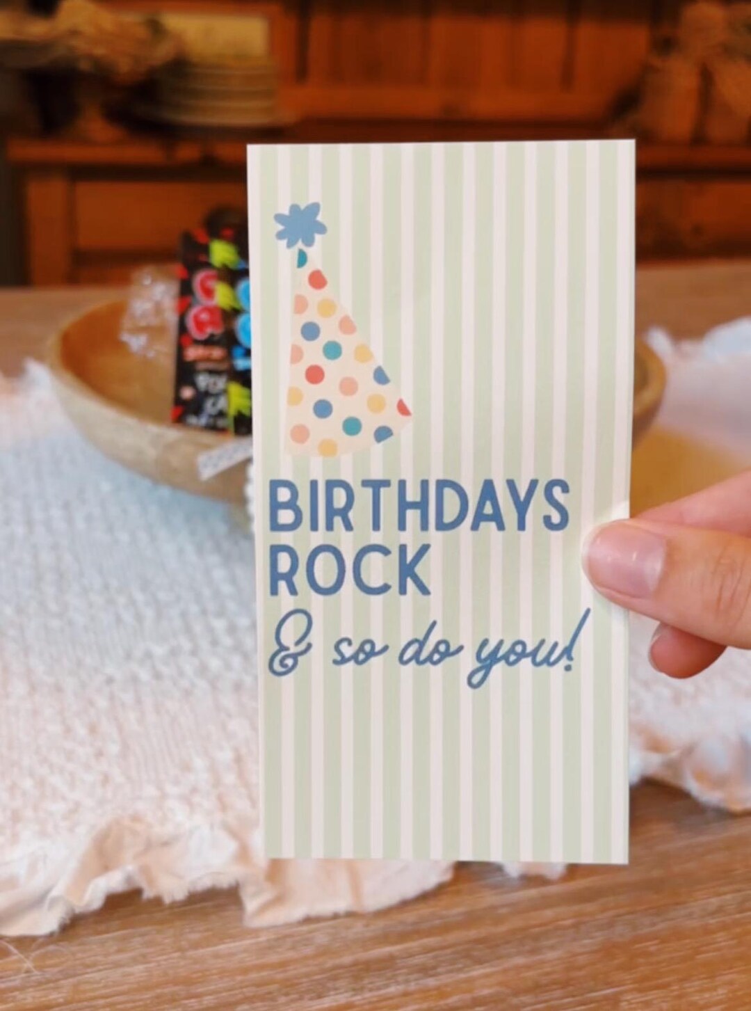 Birthdays Rock (& so Do You!) | Printable Gift Tag Digital Download ...