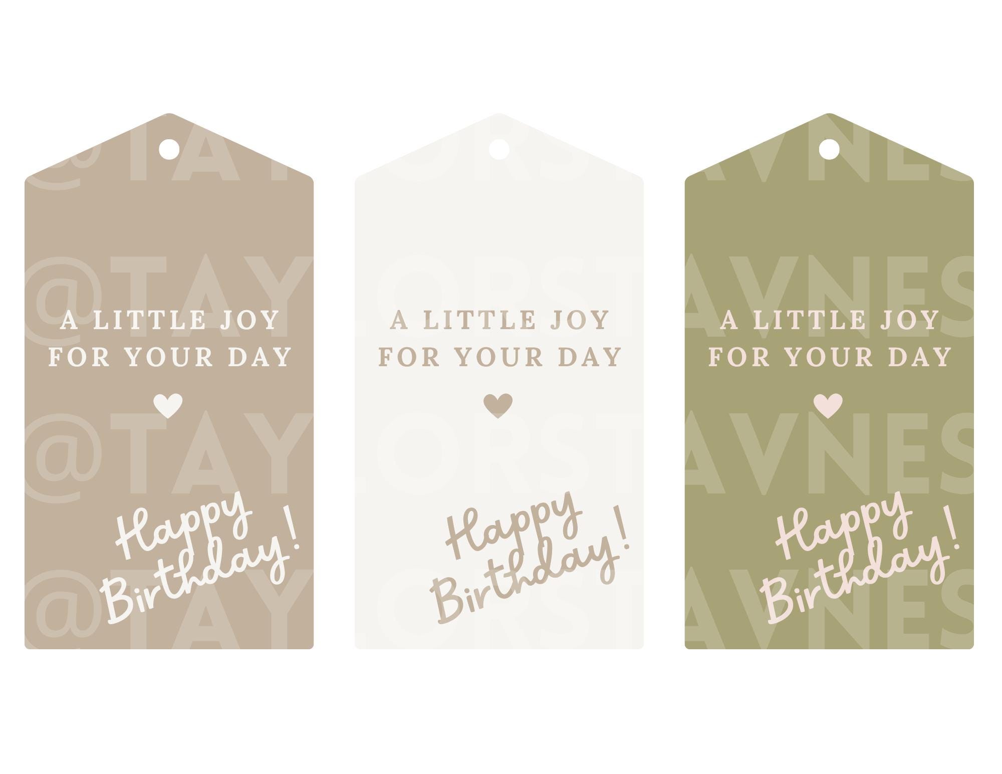 Birthday Joy | Printable Gift Tag Digital Download - Etsy