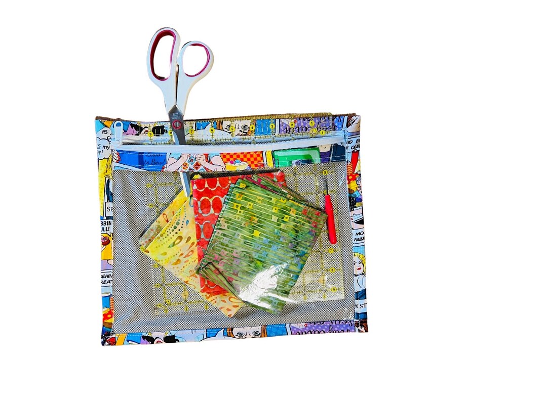 Zippered Project Bag: Clear Vinyl Front Craft Carry Bag - Etsy
