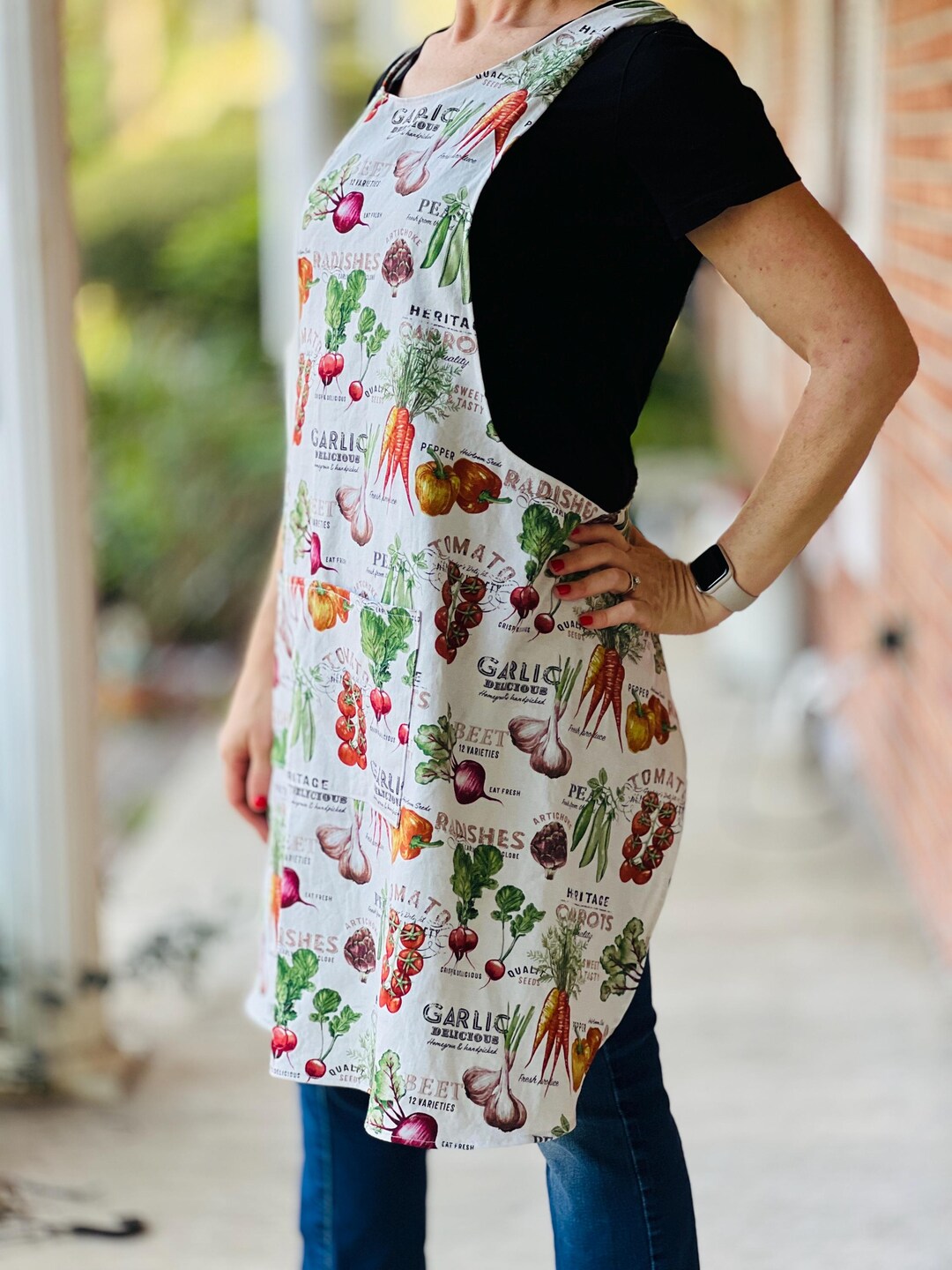 Cross-back Handmade Apron, French Apron, Cross Back Apron, Vintage ...