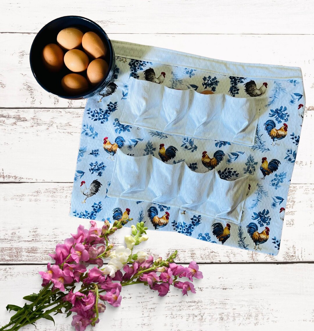 Egg Gathering Apron, Farmhouse Chic, Apron for Egg Collection, Chicken ...