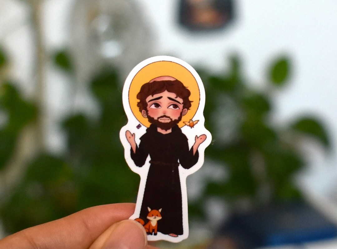 Saint Francis of Assisi Die-cut Sticker, Catholic Sticker - Etsy