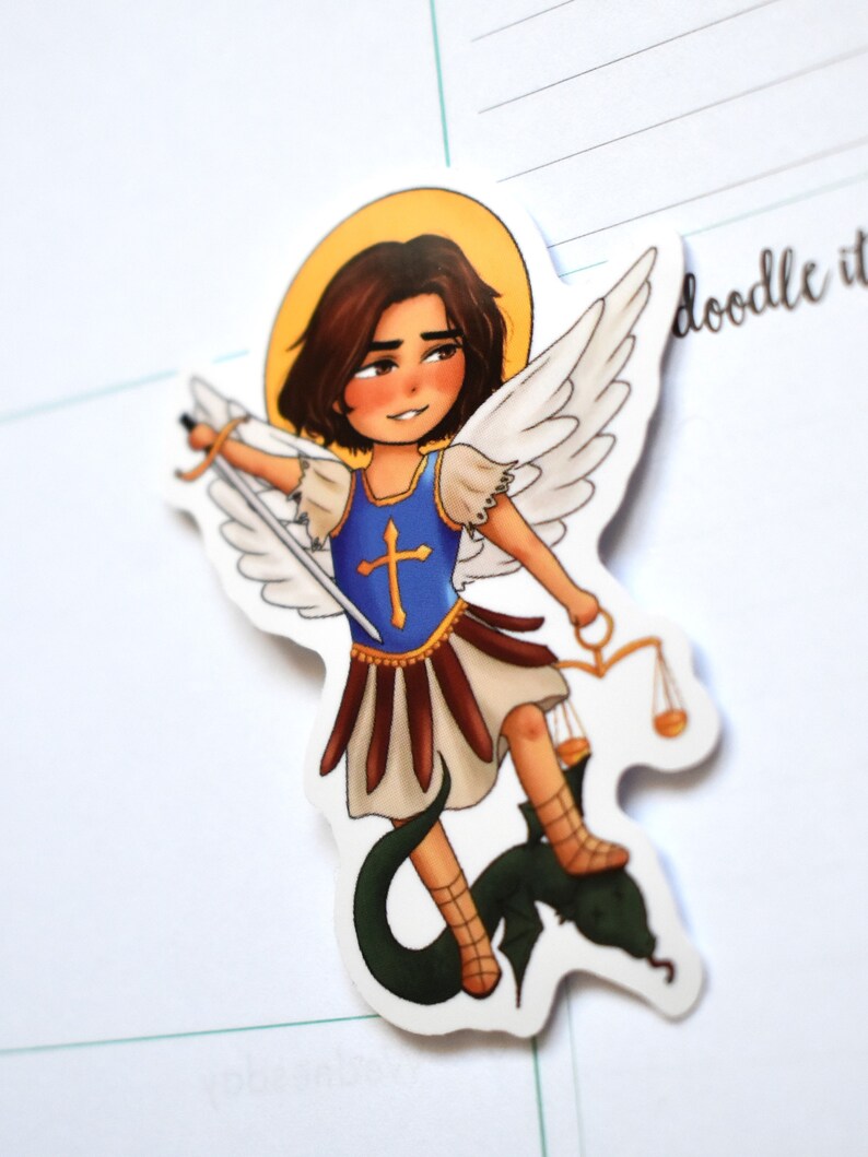 Saint Michael Die-cut Sticker, Catholic Sticker - Etsy