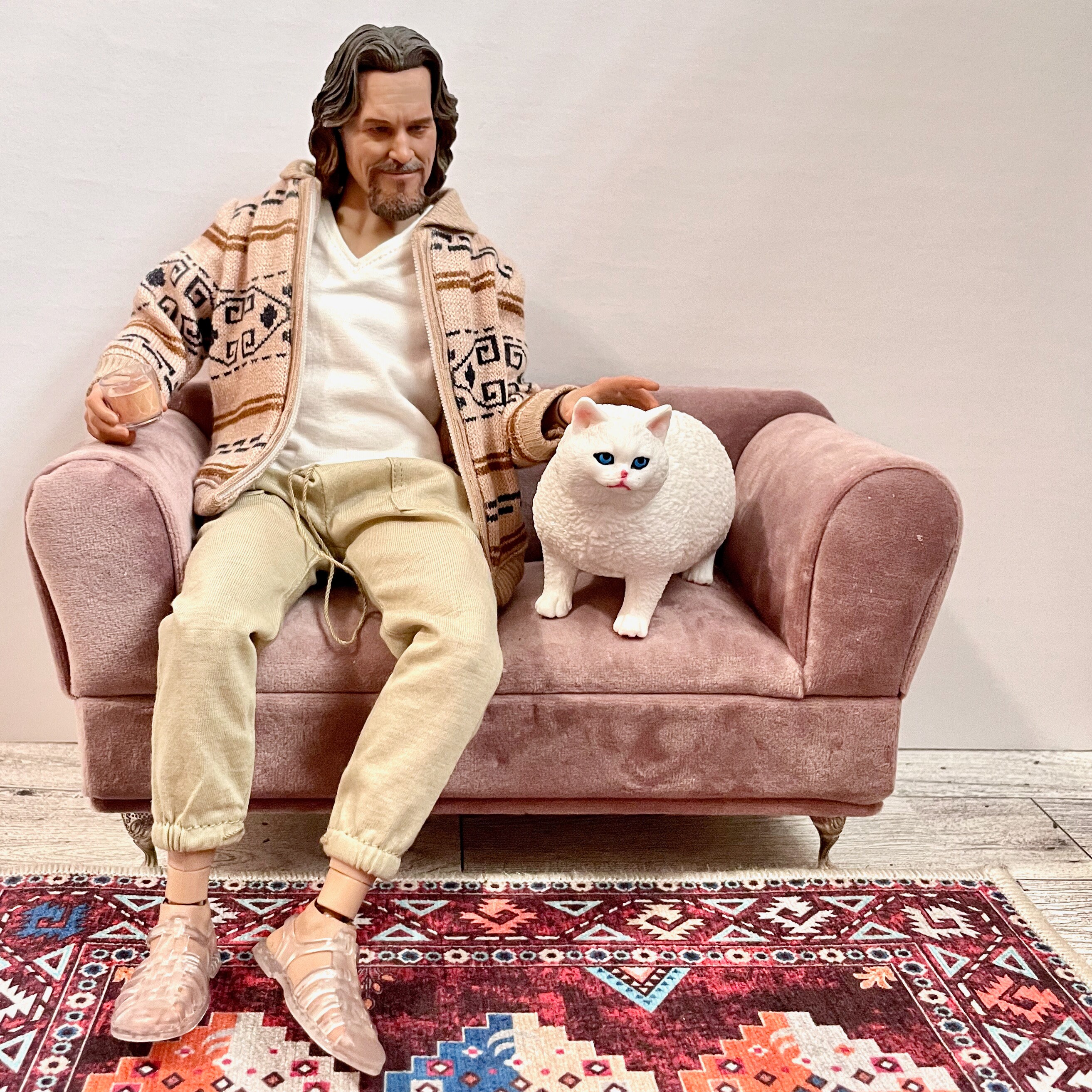 1:6 Scale Fat Fluffy Cat for Fashion Doll or Action Figure Dioramas ...