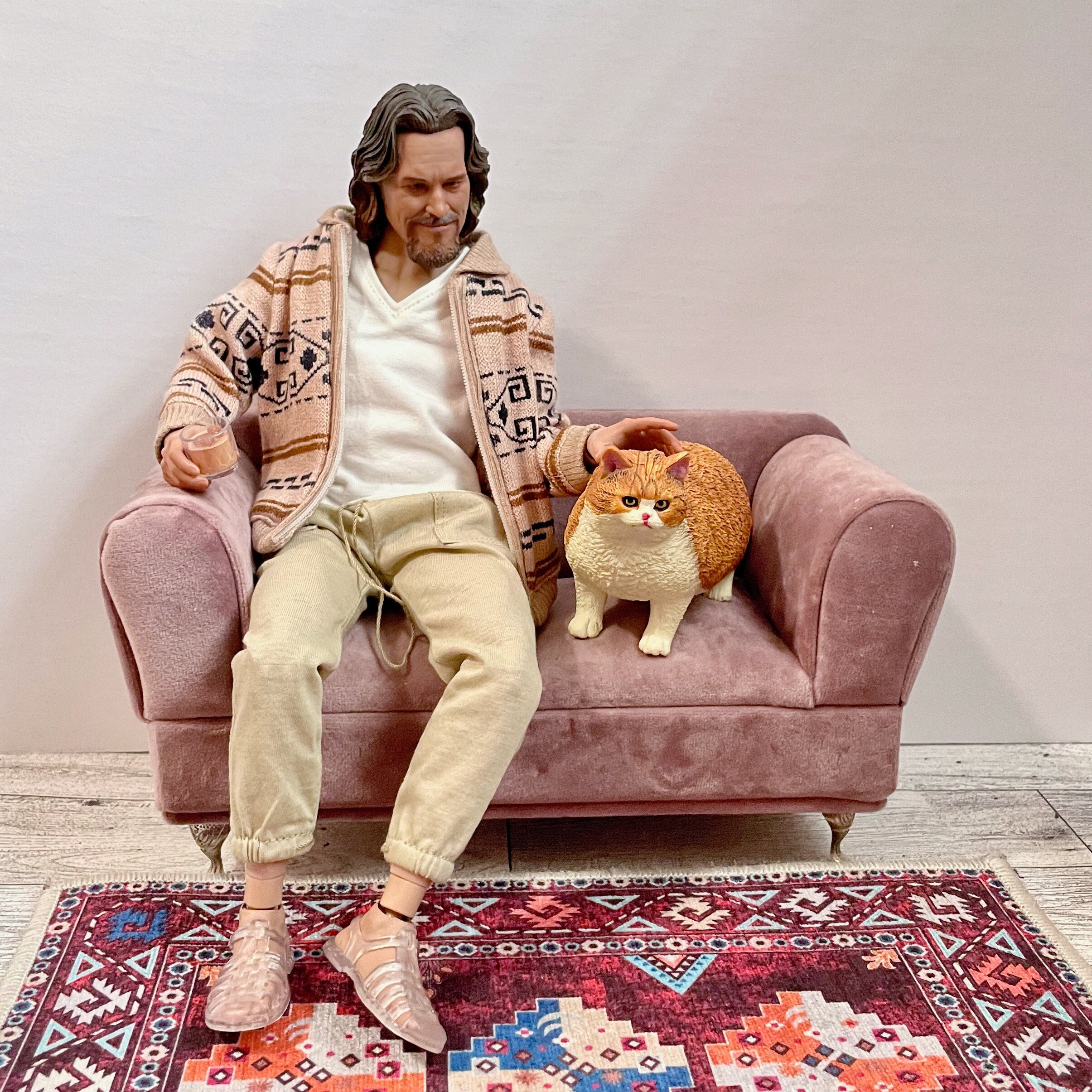 1:6 Scale Fat Fluffy Cat for Fashion Doll or Action Figure Dioramas ...