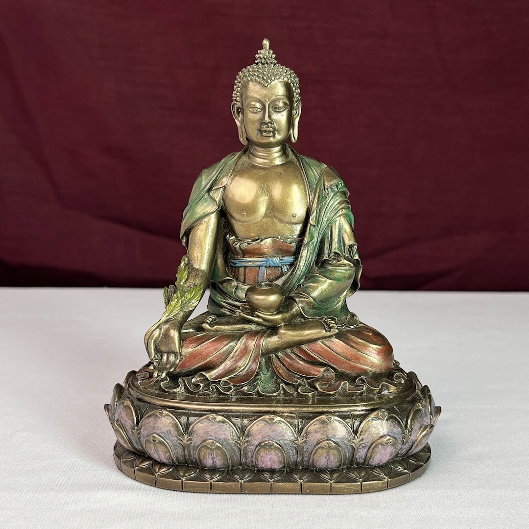 Handcrafted Copper Finish Buddha Statue, Boho Home Decor - Etsy