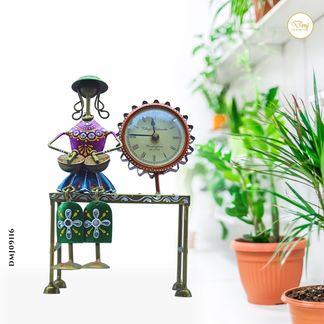Musical Lady Clock Hanging Statues for Home Decor Art Decor Lady Clock ...