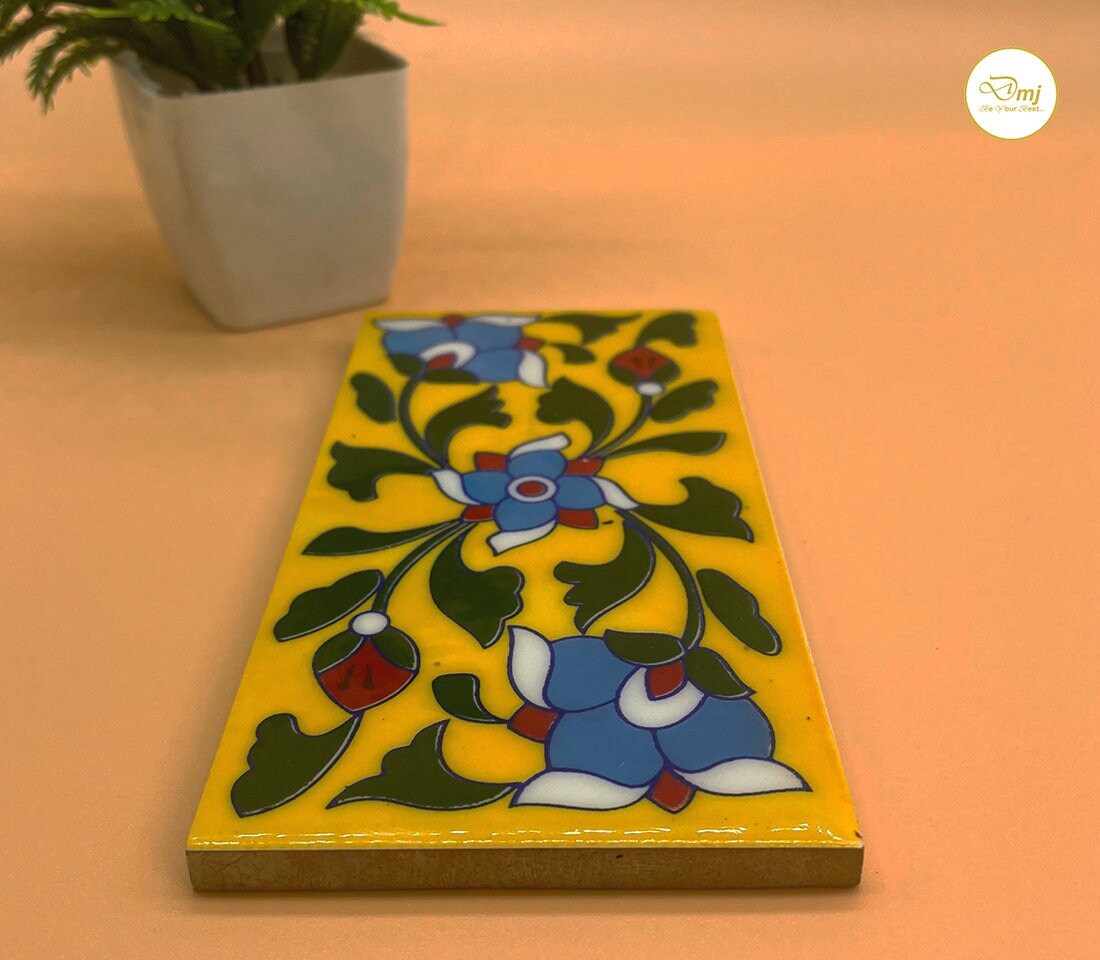 Indian Hand Painted Tiles Art Deco Tiles Decorative Ceramic Tiles Wall ...