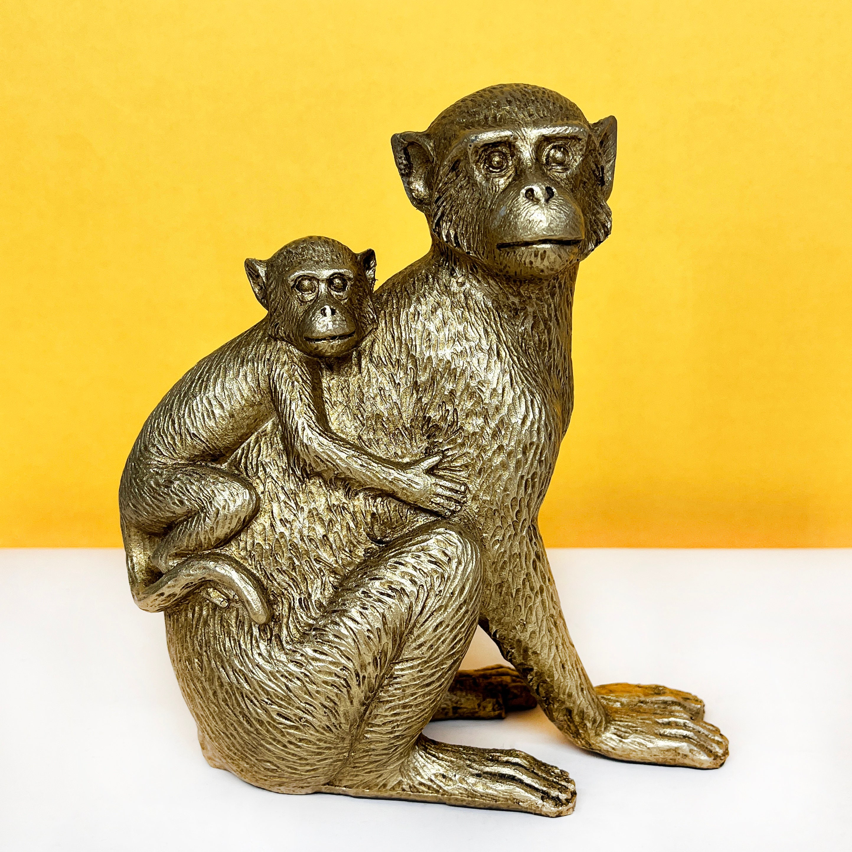 Vintage Monkey Sculpture Showpiece for Home Decor, Handmade Monkey ...