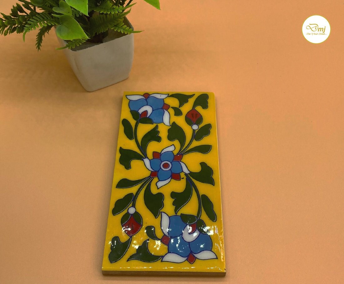 Indian Hand Painted Tiles Art Deco Tiles Decorative Ceramic Tiles Wall ...