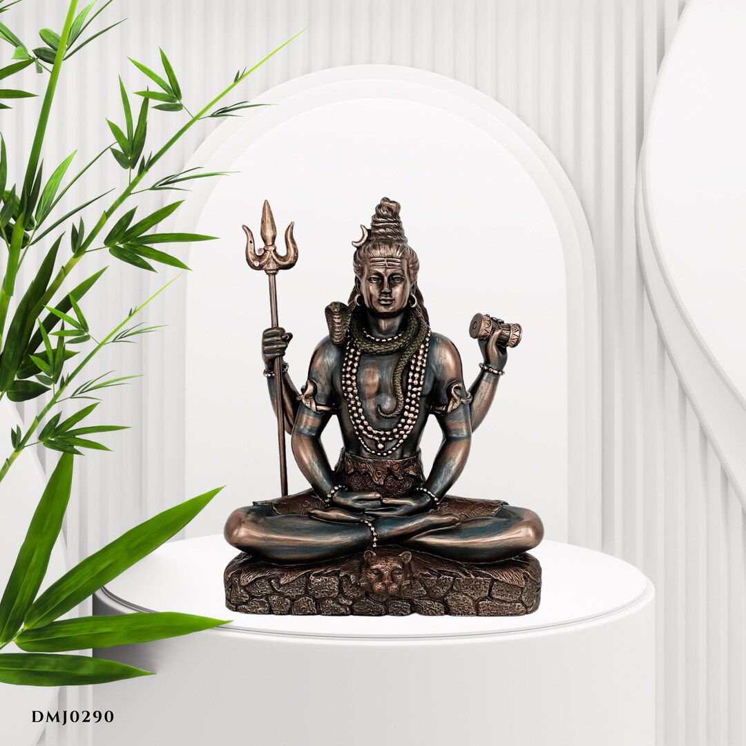 Padmasna Shiva Statue, Mahadev Statue Wedding Gift Temple Home Pooja ...