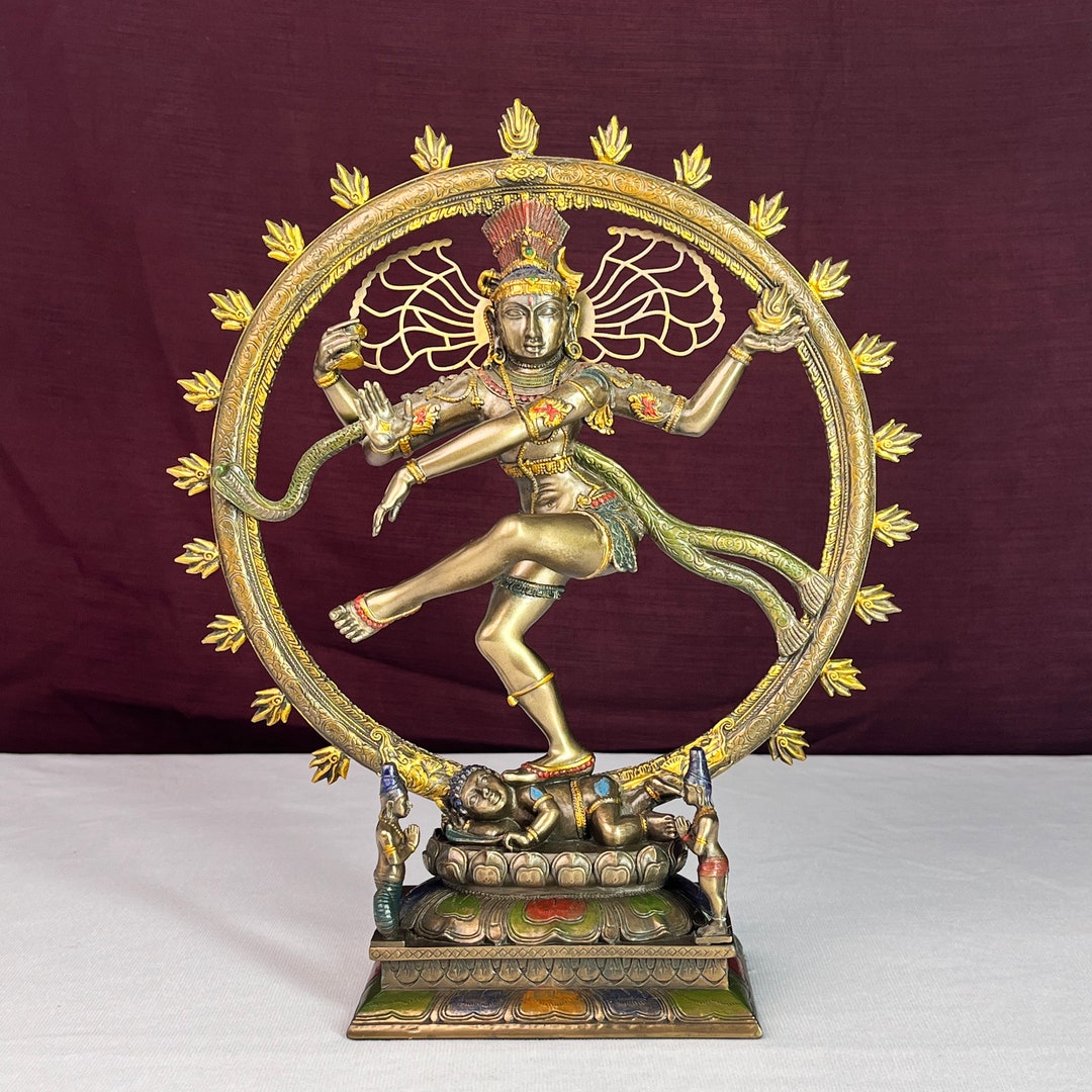 Copper Nataraja Statue | Dancing Shiva Idol for Home Temple Decor ...