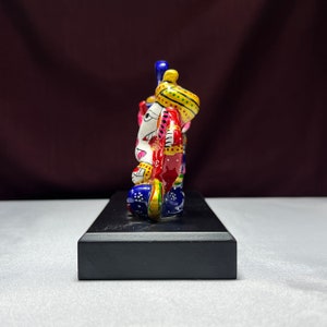 Hand-painted Lord Ganesha Metal Statue – Lucky Elephant God Idol for ...