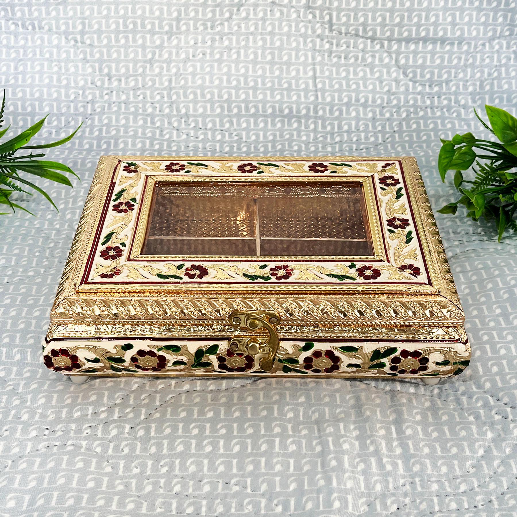 Handmade Indian Trinket Box | Ethnic Wedding Favor, Dry Fruit Organizer ...