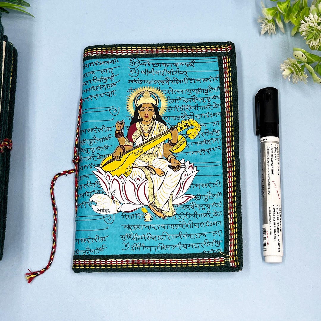 Handcrafted Goddess Lakshmi Cotton Diary | Ethnic Handmade Journal ...