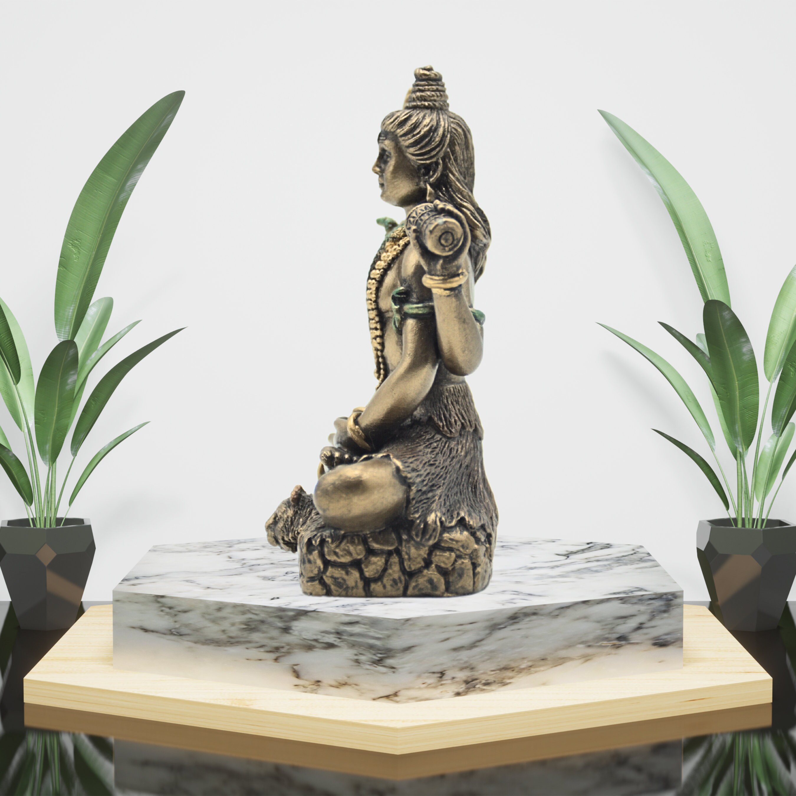 Copper Finish Mini Shiva Statue, Shiv Sculpture, Shiv Idol, Mahadev ...