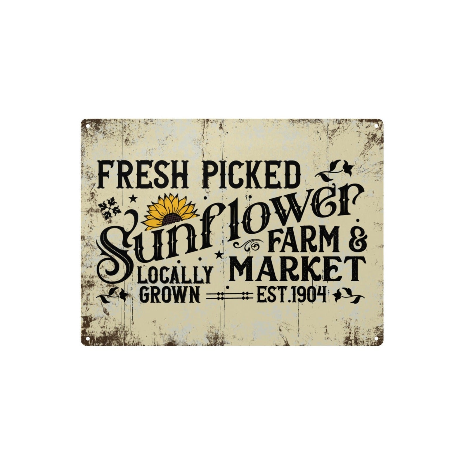 Vintage Indoor/outdoor Sunflower Farmers Market Metal Tin Sign 16x12 ...