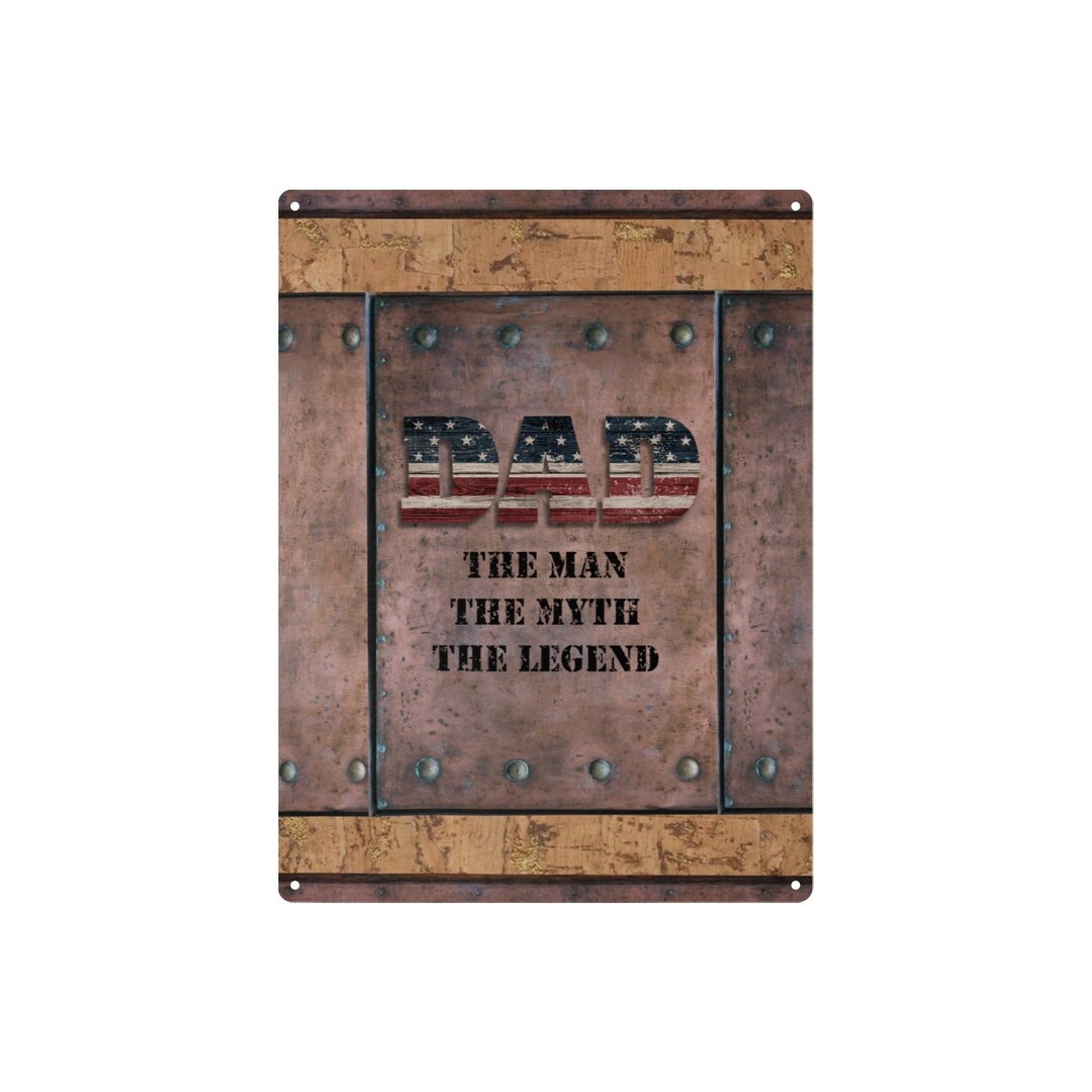 Red White & Blue Rustic Dad: the Man, the Myth, the Legend Father's Day ...
