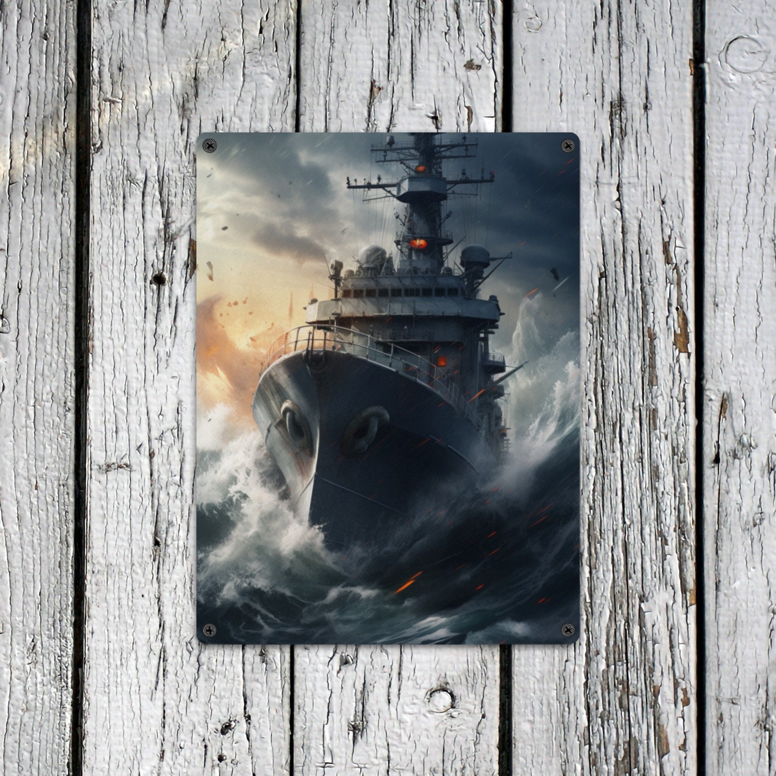 Naval Warship Boat Home Decor Wall Art Indoor / Outdoor Sign Gift - Etsy
