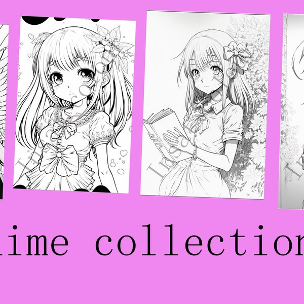 Waifu Coloring Pages - Etsy Ireland