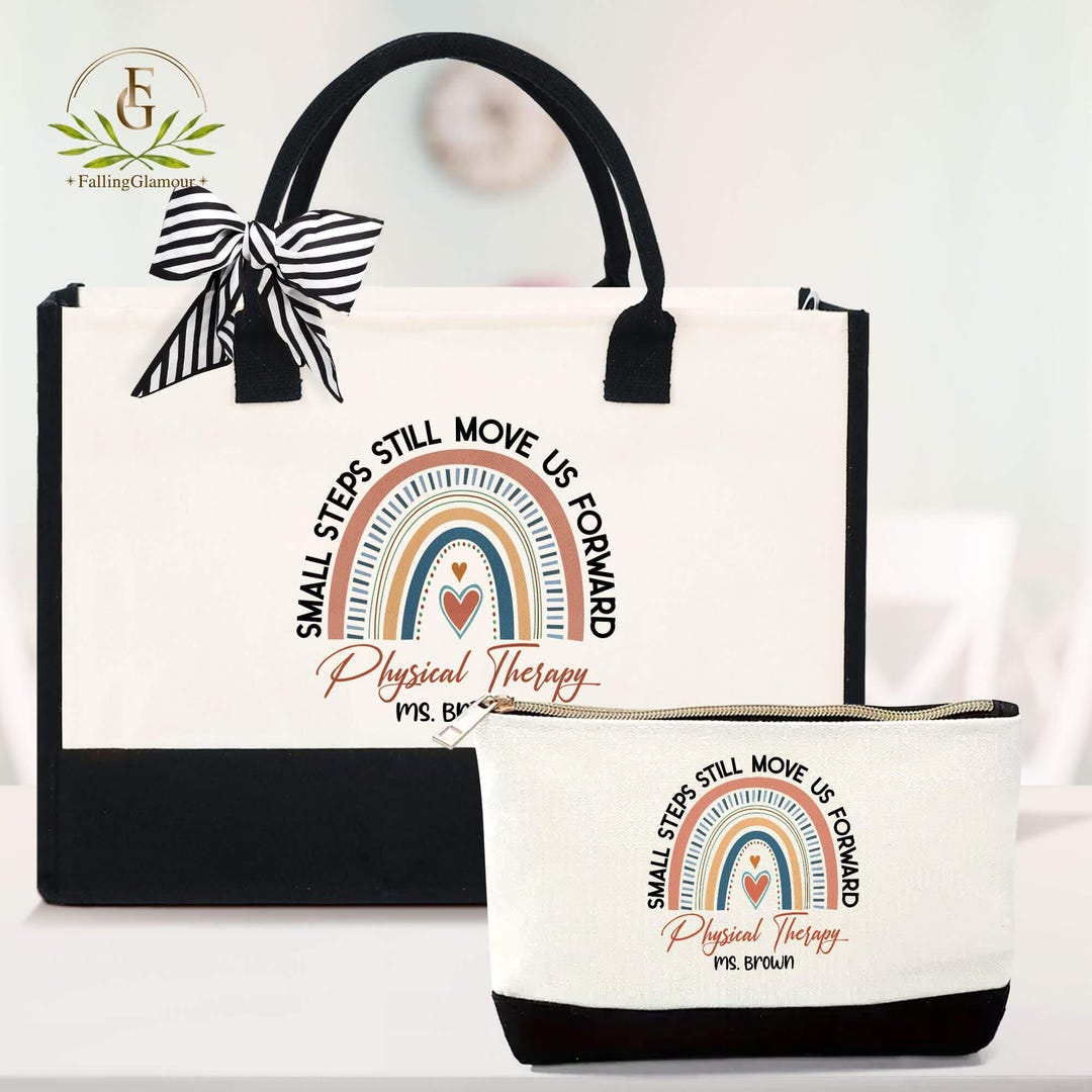Physical Therapy Tote Bag, Physical Therapist Gift, PT Custom Name Bag ...