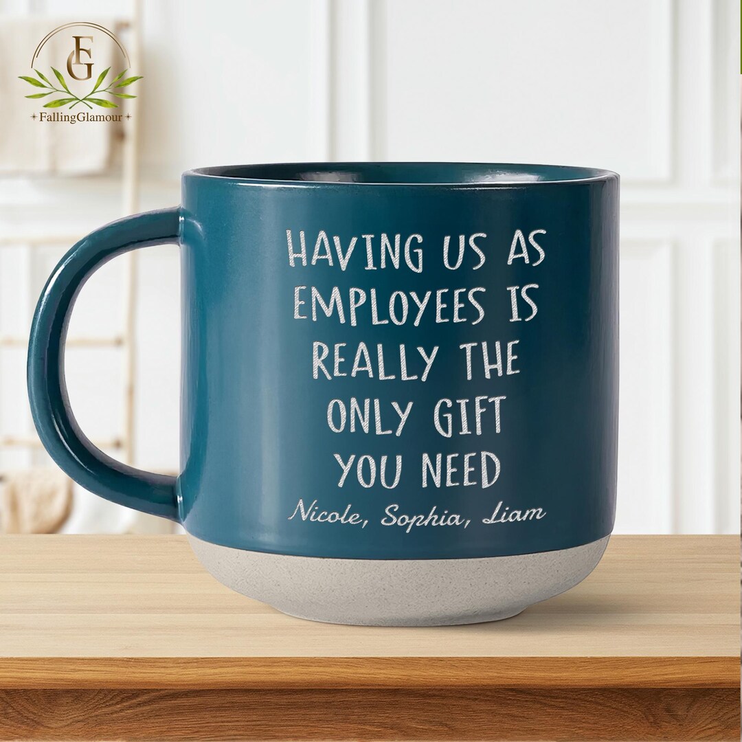 Custom Boss Engraved Pottery Mug, National Boss Day Gift, Funny Boss ...