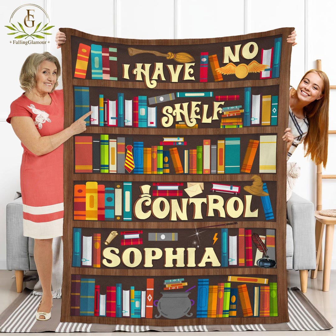 Personalized Book Throw Blanket, Custom Books & Name Library, I Have No ...
