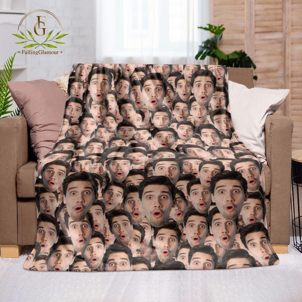 Custom Face Blanket, Personalized Photo Blanket,customized Blanket With ...