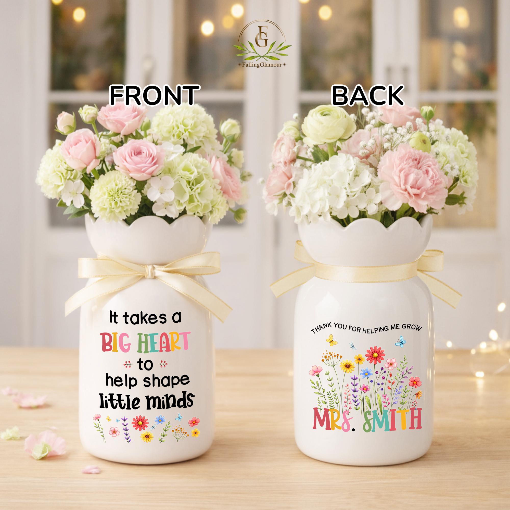 Personalized Flower Pot for Teacher, Thank You for Helping Me Grow ...