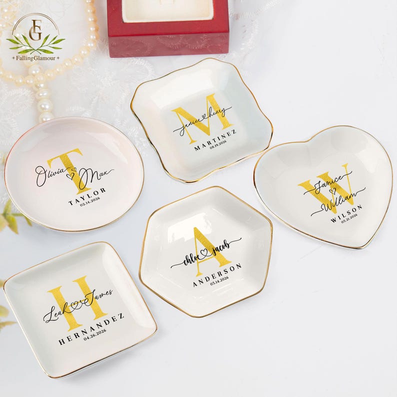 Custom Engagement Ring Dish, Personalized Wedding Ring Dish, Engagement ...