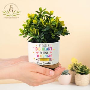 Personalized Appreciation Teacher Plant Pot, Flower Pot for Teacher ...