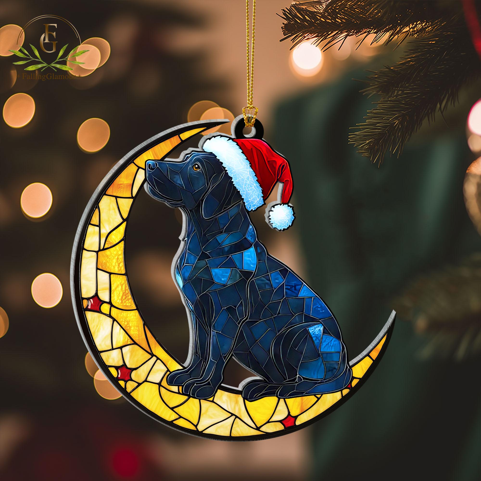 Black Labrador Retriever Christmas Tree Acrylic Ornament, Funny Dog ...