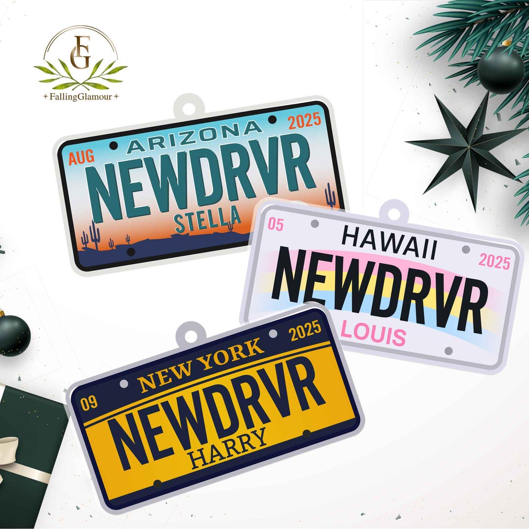 Personalized New Driver Ornament 2025, Custom State New Driver Acrylic ...