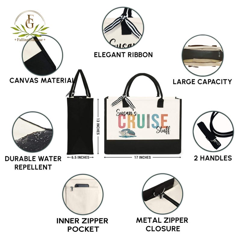Custom Cruise Trip Tote Bag, Cruise Ship Bag, Personalized Cruise ...