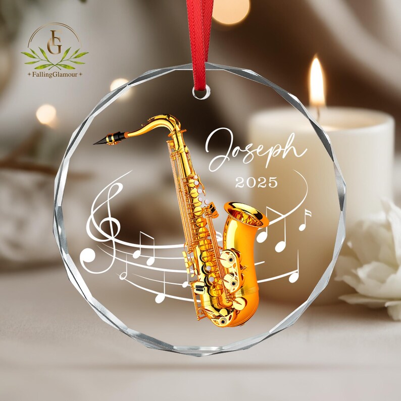 Saxophone Ornament, Music Gifts, Music Band Gift, Instrument Ornament ...