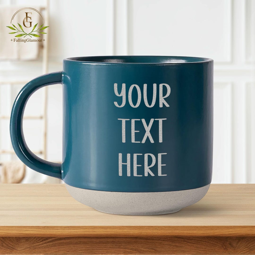Custom Text Coffee Mug, Engraved Coffee Cup,personalize Text Mug With ...