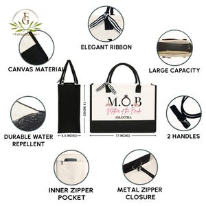 Mother of the Bride Tote Bag, MOB Tote Bag, Mother of the Bride Gift ...
