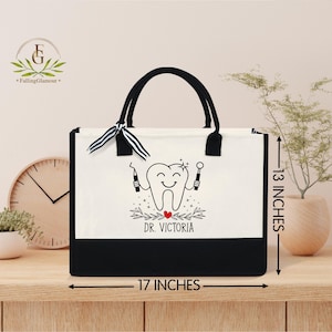 Personalized Dentist Tote Bag, Custom Name Dental Hygienist,gift for ...