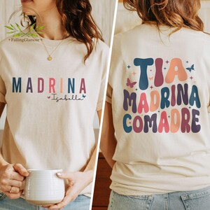 Tia Madrina Comadre Shirt, Spanish Godmother Shirt, New Godmother Gift ...