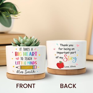 Personalized Appreciation Teacher Plant Pot, Flower Pot for Teacher ...