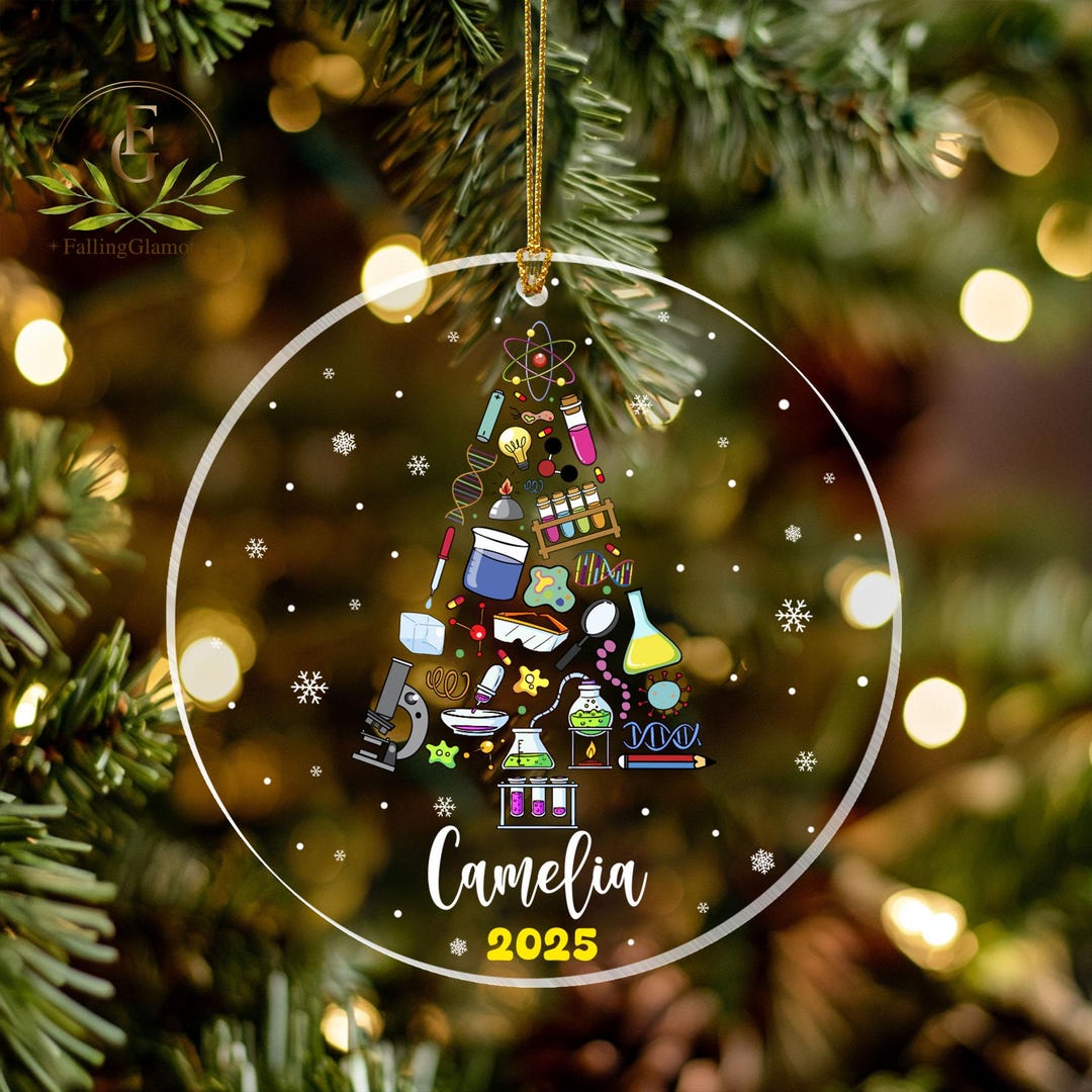 Custom Chemistree Christmas Science Ornament, Science Teacher Gifts ...