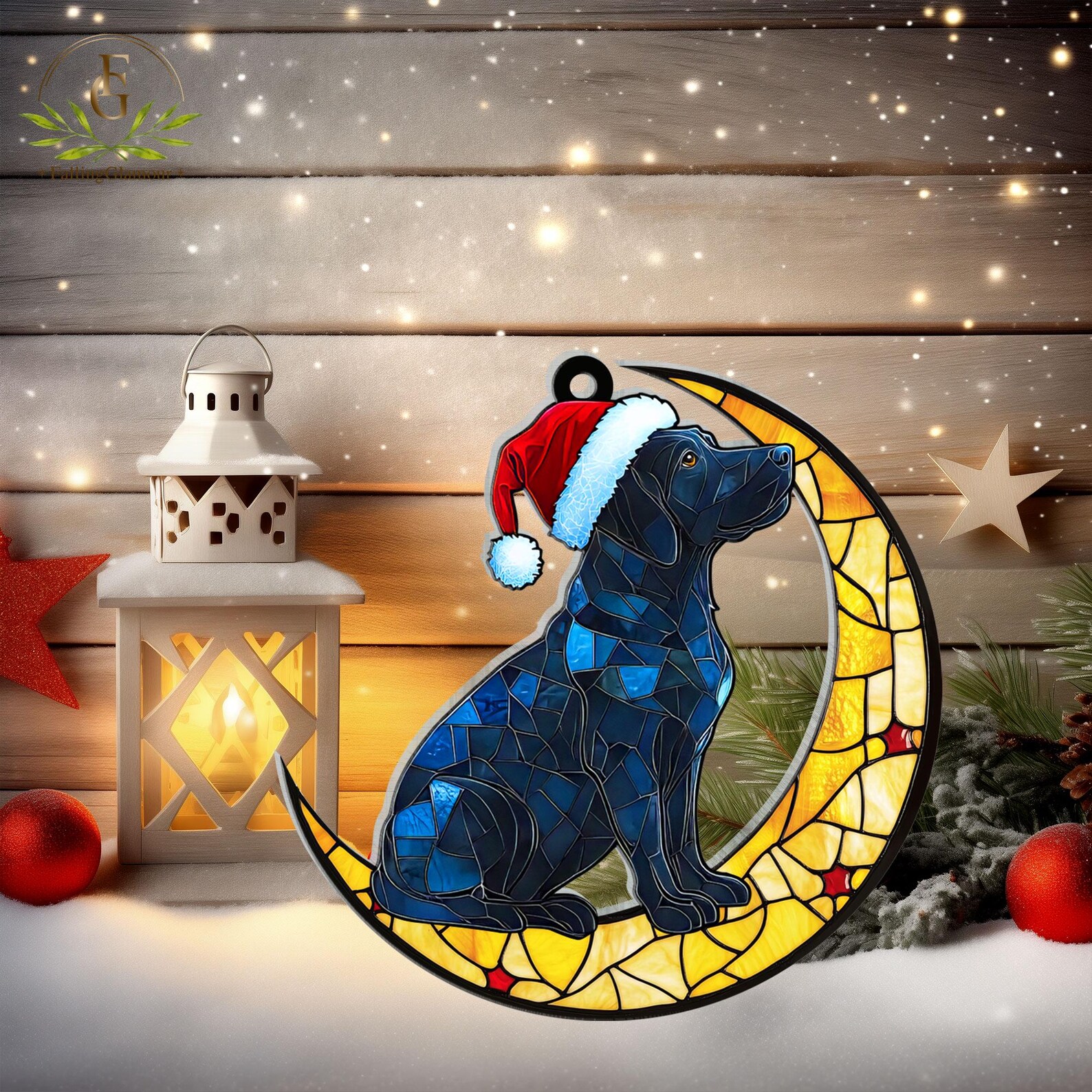 Black Labrador Retriever Christmas Tree Acrylic Ornament, Funny Dog ...