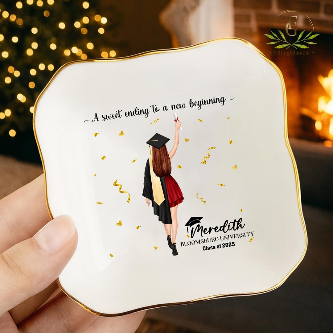 Personalized Graduation Jewelry Dish, Custom Trinket Tray, Class of ...