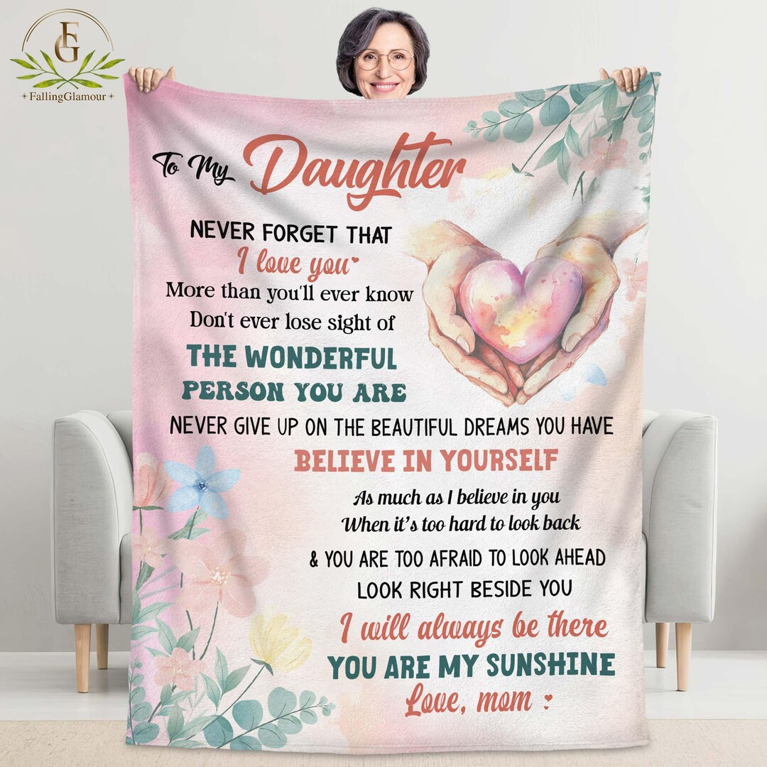 Personalized to My Daughter Throw Blanket, Daughter Gift From Mom ...